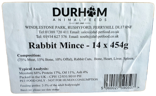 DAF Rabbit Mince Box of 14 - The Dogs Choice